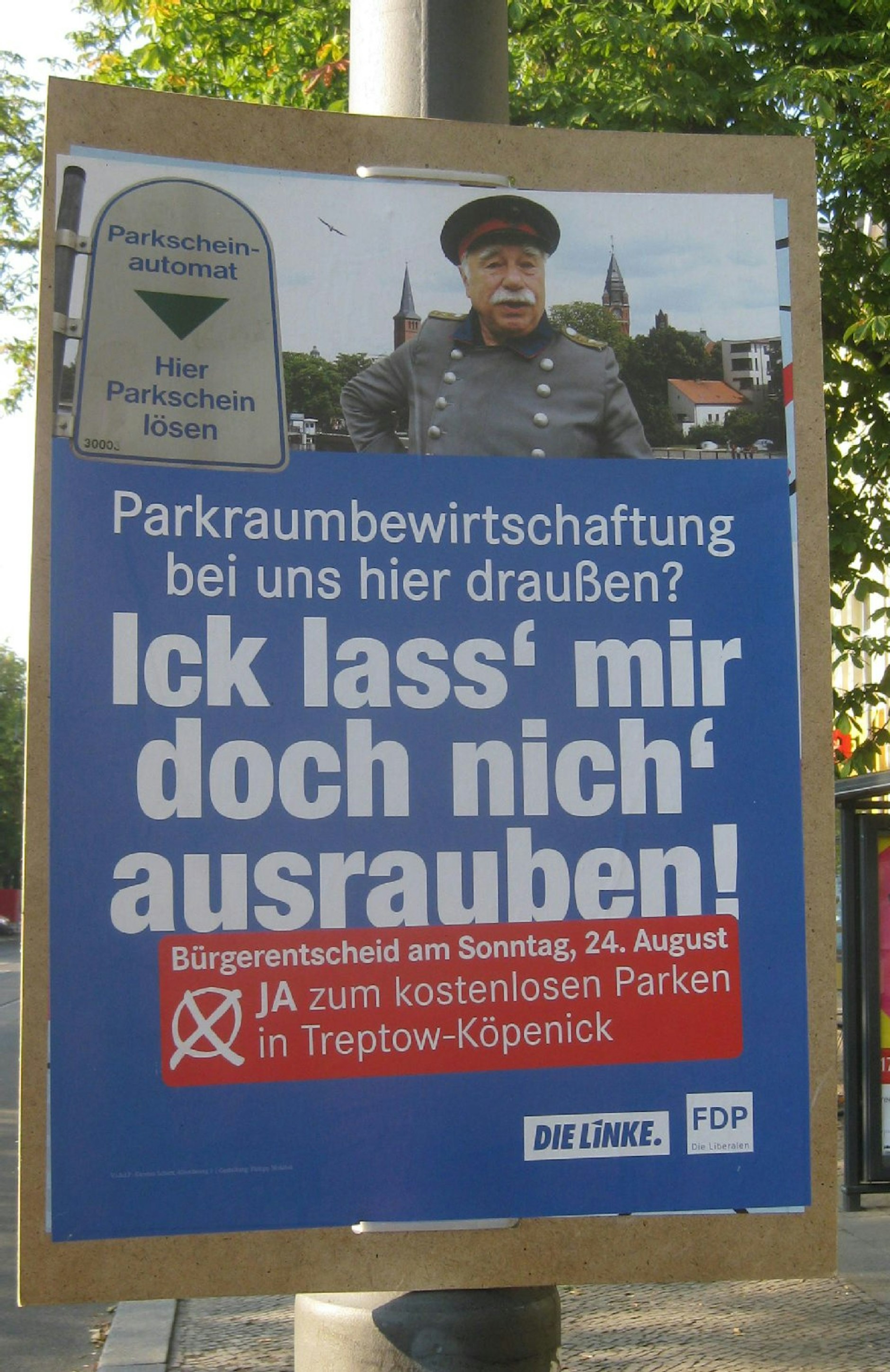 Parkirrsinn: Köpenick: Rot-gelbe Volksfront