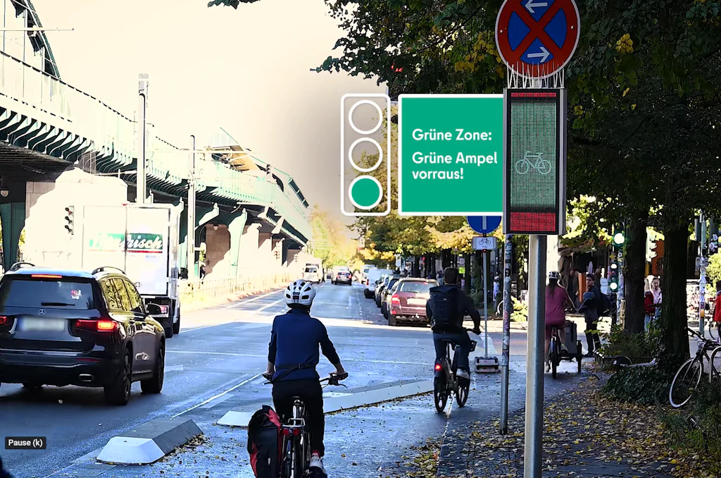 Sie Mochten Auerorts Einen Radfahrer Uberholen